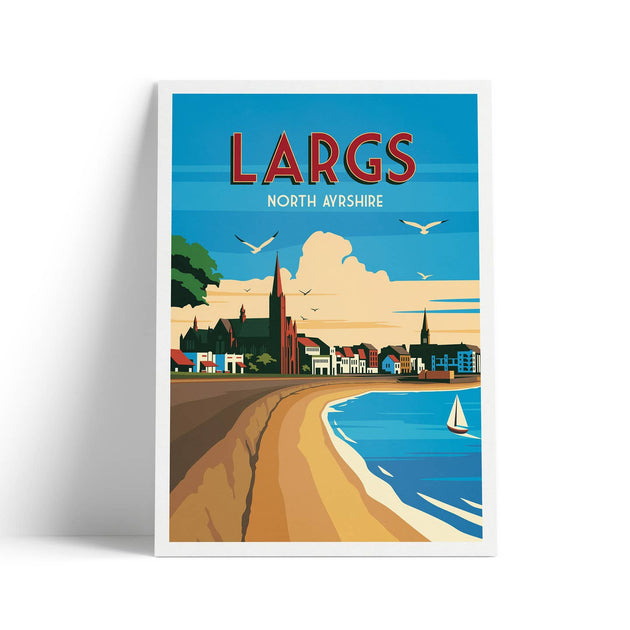 Largs A4 travel poster print | Sunshine No.1