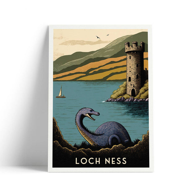 Loch Ness A4 travel poster print | Sunshine No.1