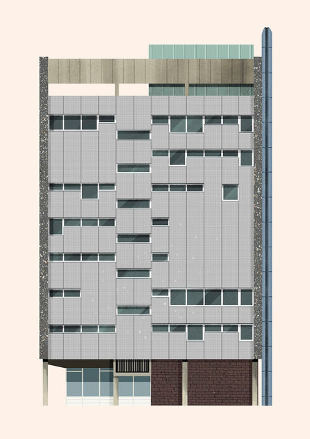 Glasgow Brutalist Architecture A4 print - Pontecorvo Building ...